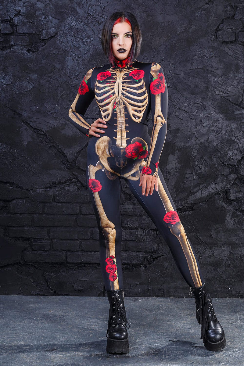 Graveyard Skeleton Costume - Adult Halloween Costumes for Women – BADINKA