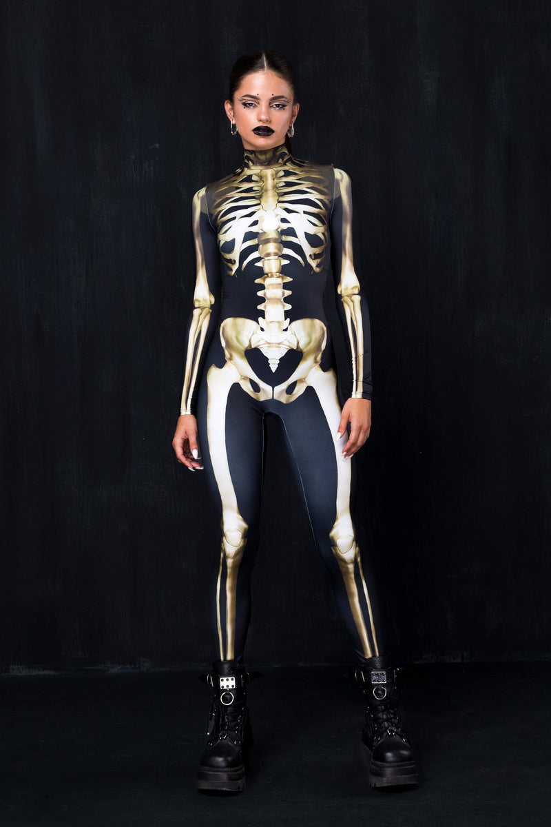 Graveyard Skeleton Costume - Adult Halloween Costumes for Women – BADINKA