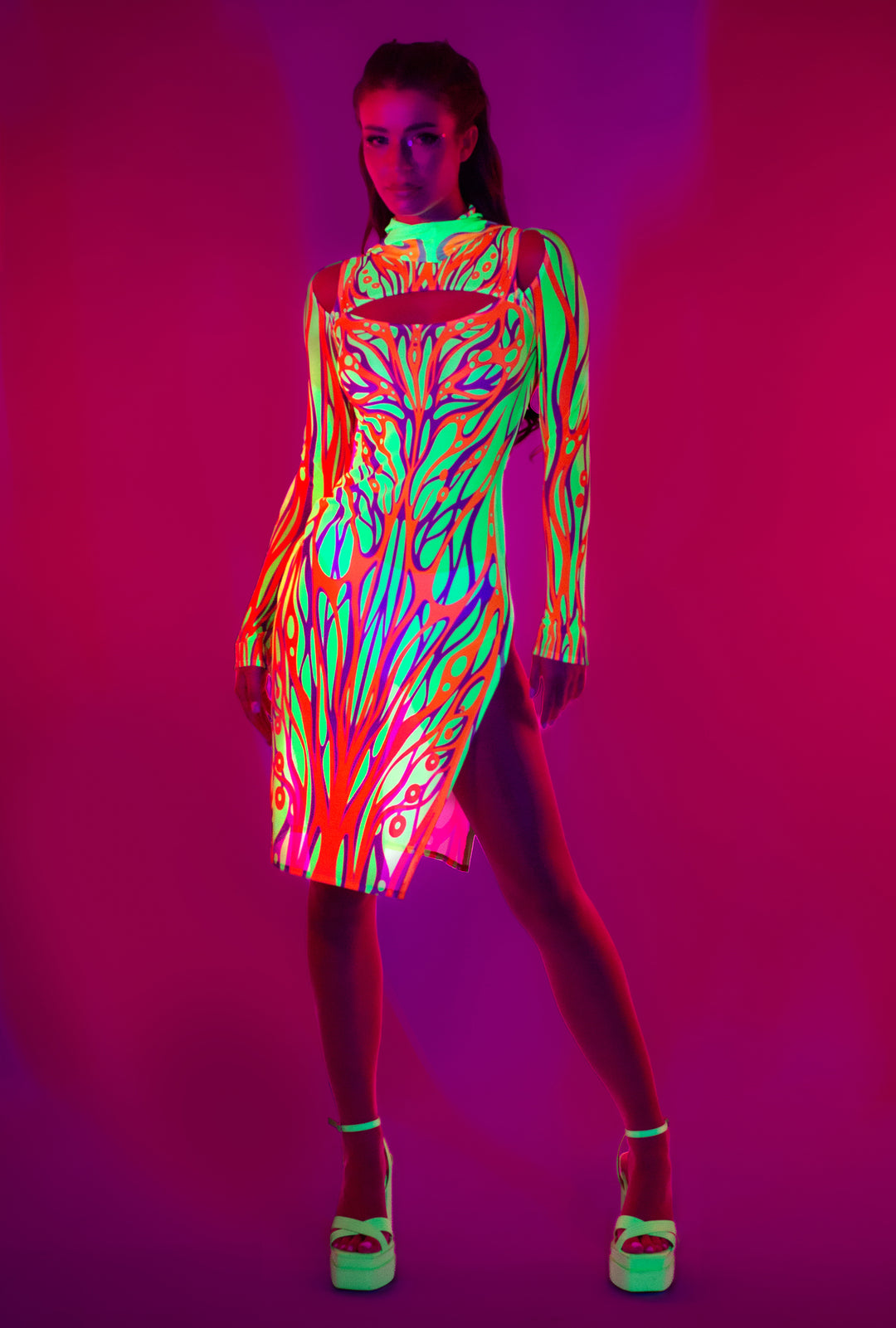 Rebirth Mesh Hooded Dress – BADINKA