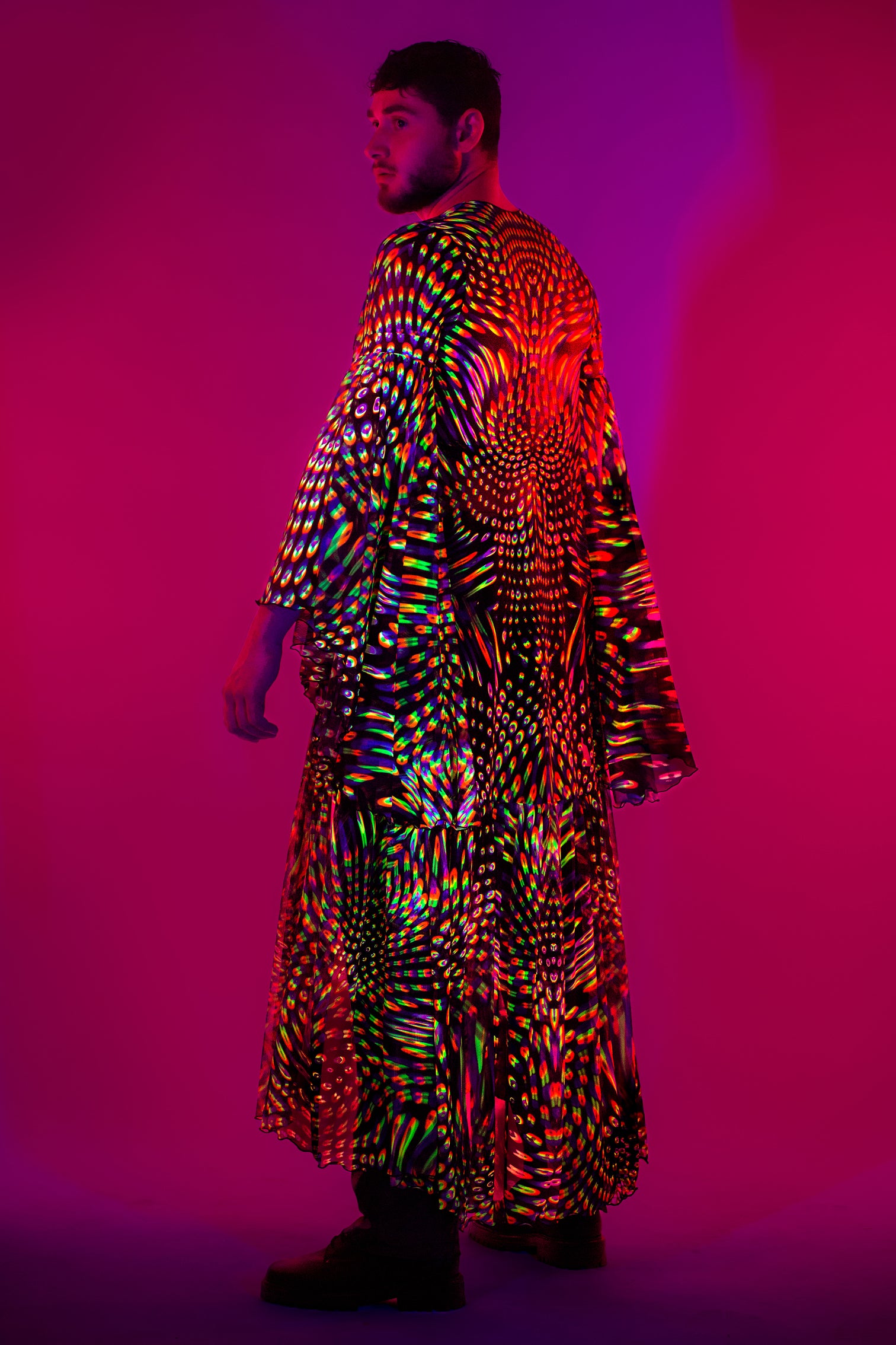 Neon Pulsar Unisex Mesh Duster – BADINKA