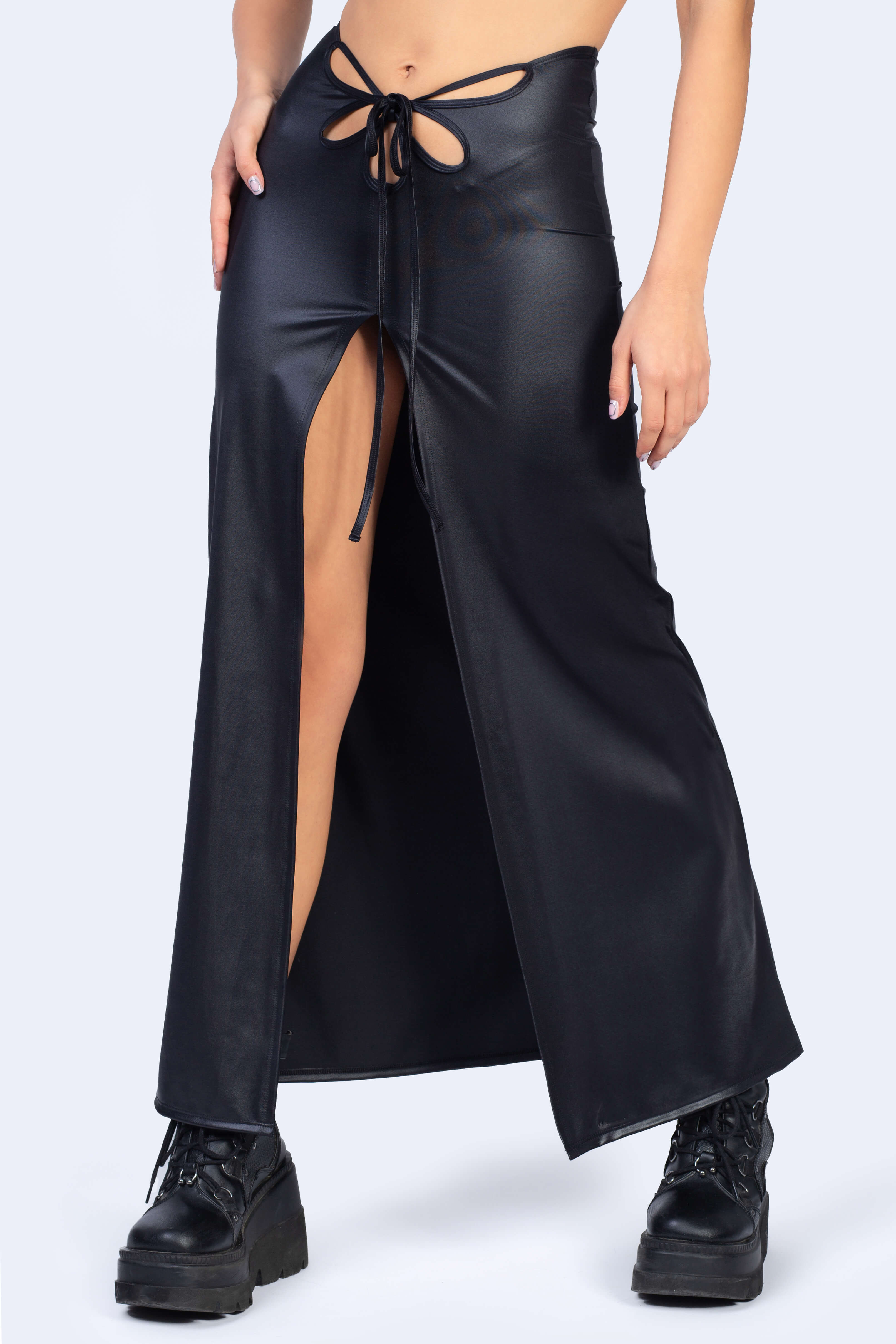 Gunpowder Floral Cutout Maxi Skirt - BADINKA