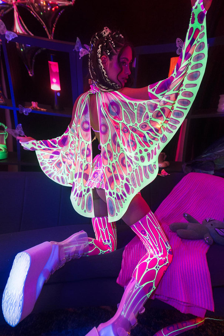 Fluttering Heights Magenta Micro Skort - BADINKA