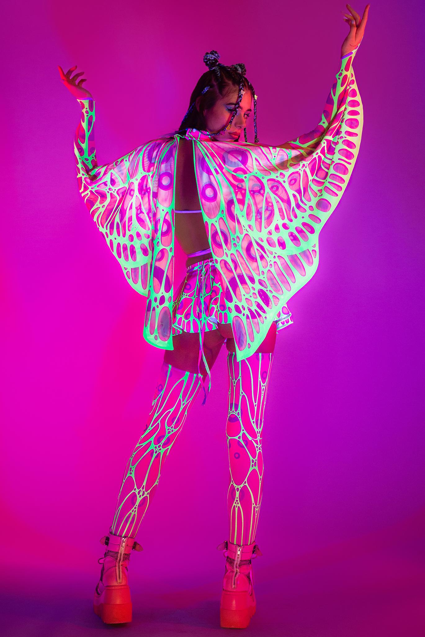 Fluttering Heights Magenta Micro Butterfly Set - BADINKA