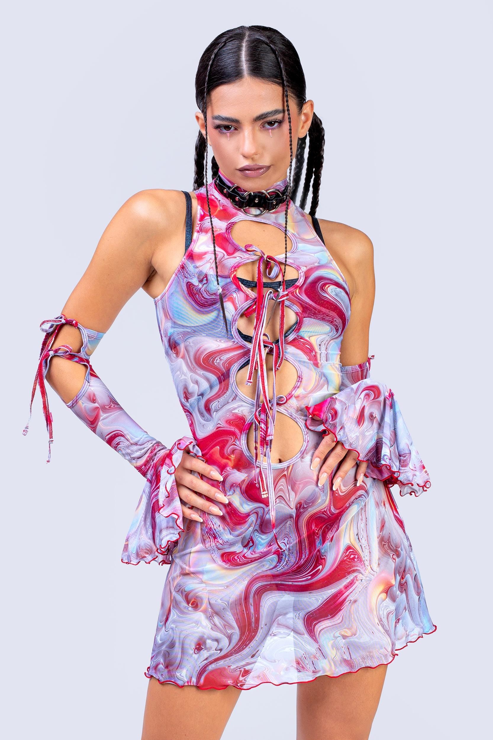 Ring Leader Ribbon Clown Dress - BADINKA