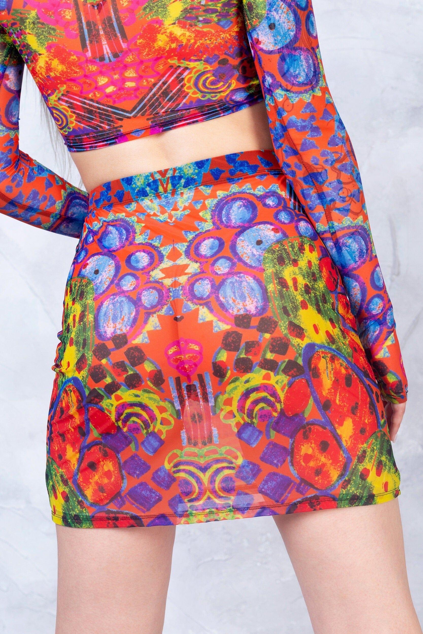 Tropical Punch Mesh Rave Skirt – BADINKA